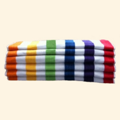 Cotton Cabana Stripe Pool Towels and Beach Towels