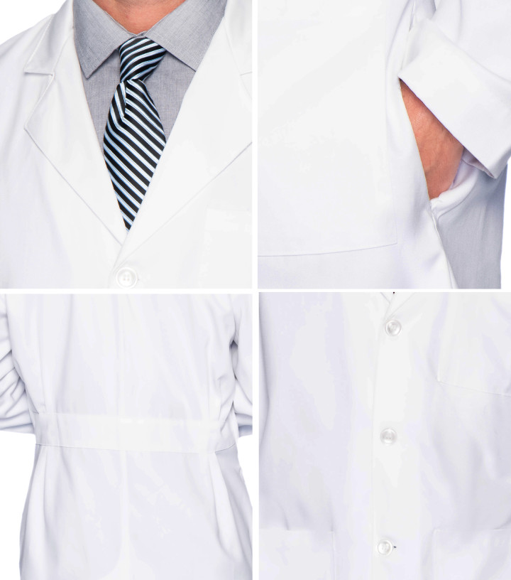 Buy Landau White Medical Lab Coats for Men’s with 5 Pockets