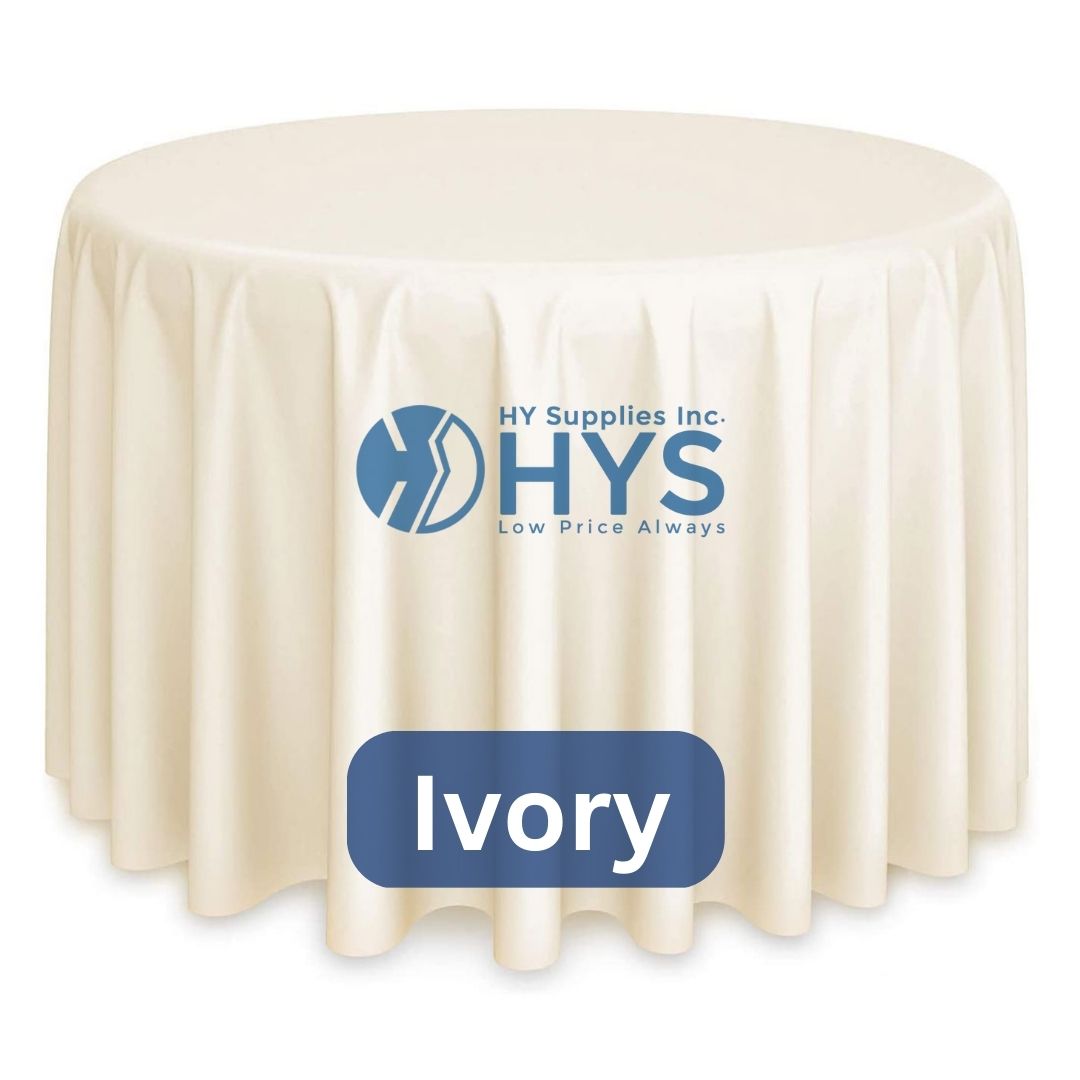 Spun Poly Round Merrow Edge Tablecloth