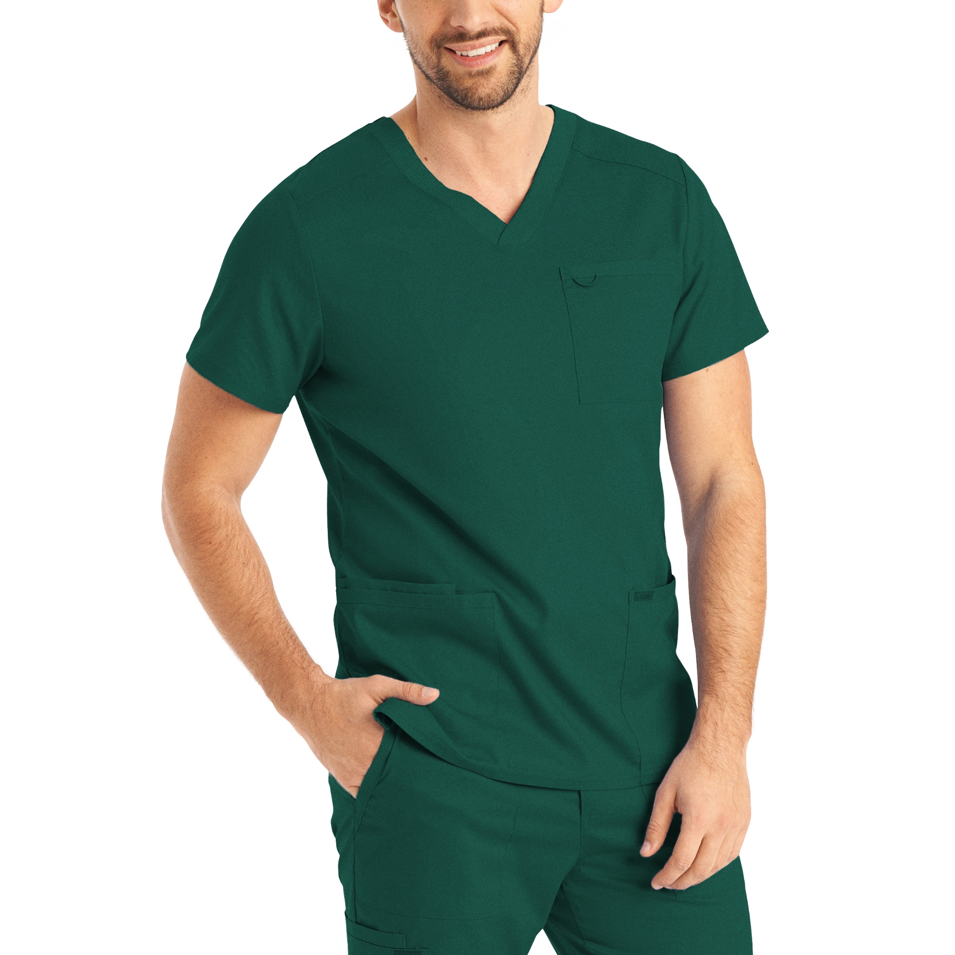 Men's 4-Pocket V-Neck Scrub Top | Landau Proflex Collection
