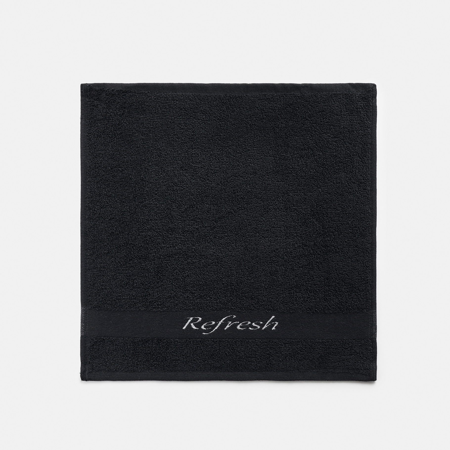Refresh Washcloth Towels | 100% Cotton, Elegant Black - BULK